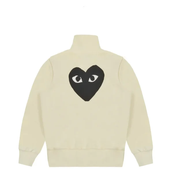 CDG Play Sweatshirt with Big Heart Ivory - CDG プレイ スウェットシャツ - Comme Des ...