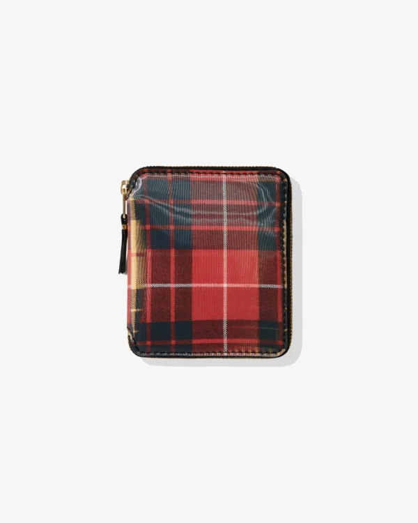 CDG Lenticular Tartan Full Zip Around Wallet Red/Yellow - CDG ジップウォレット ...
