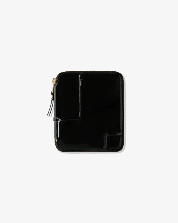 CDG Reversed Hem Full Zip Around Wallet Black - CDG ウォレット フルジップ - Comme ...