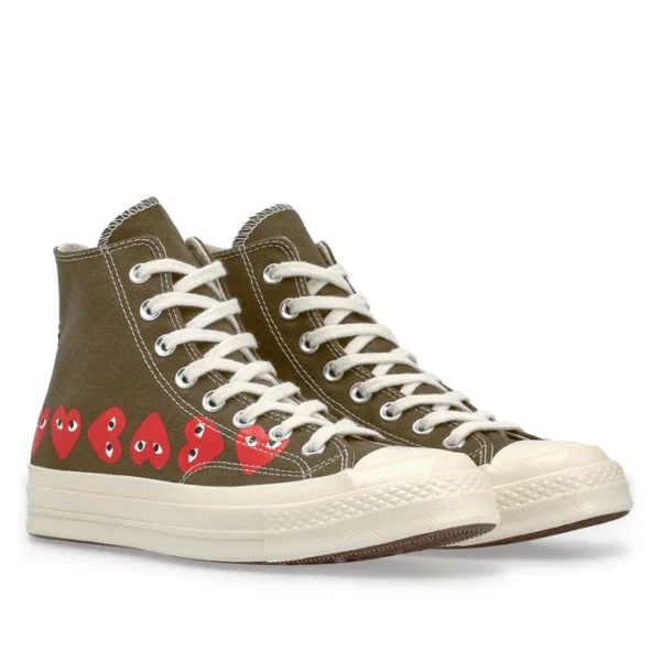 CDG PLAY CONVERSE Multi Red Heart Chuck Taylor All Star ’70 High ...